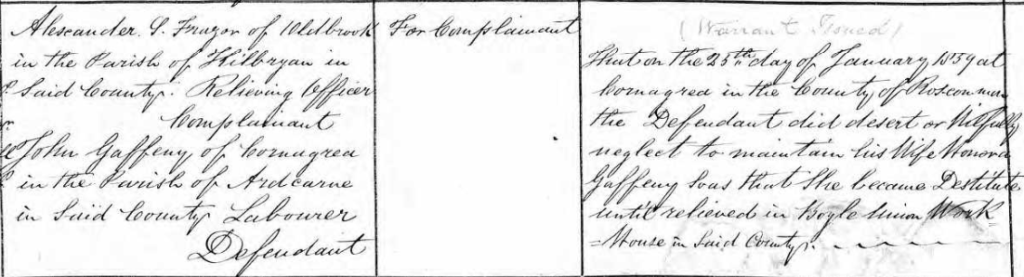 Irish Petty Sessions and My Frazer Ancestors and Relatives – Hartley ...