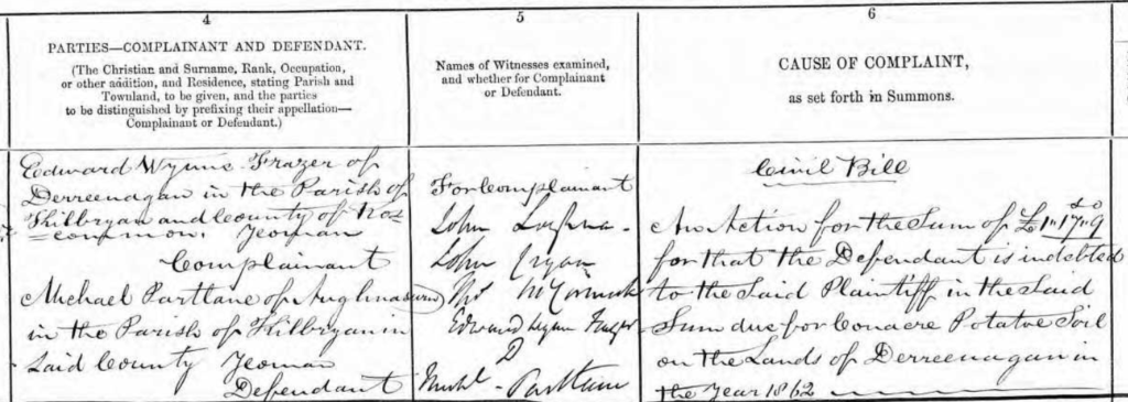 Irish Petty Sessions and My Frazer Ancestors and Relatives – Hartley ...